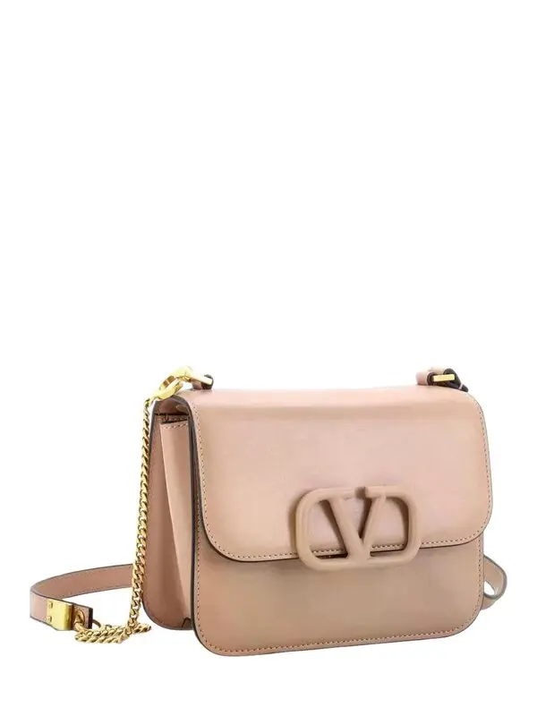Valentino Garavani Vsling Leather Small Shoulder Bag - Neutrals