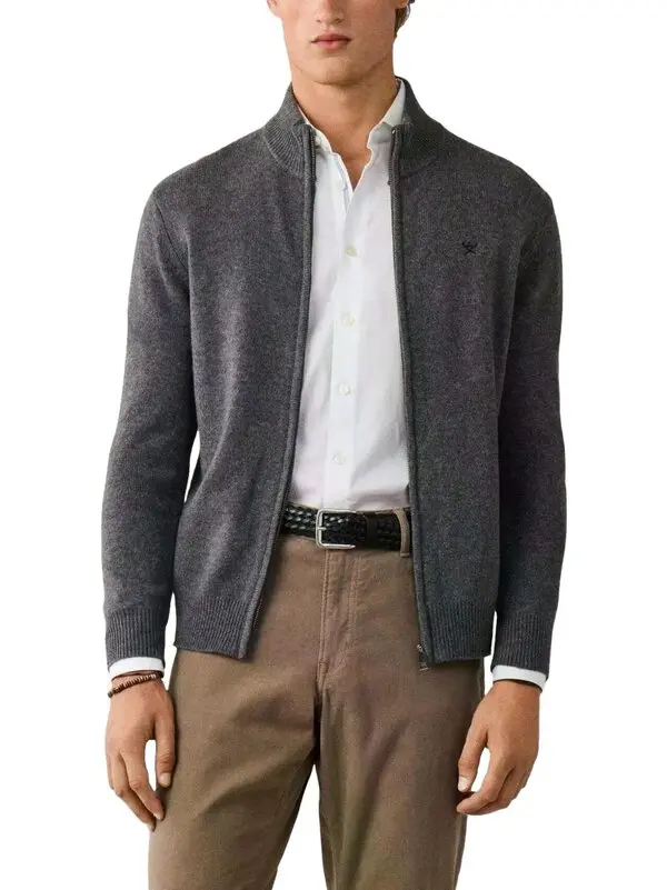 HACKETT  Zip-up Cardigan - Grey