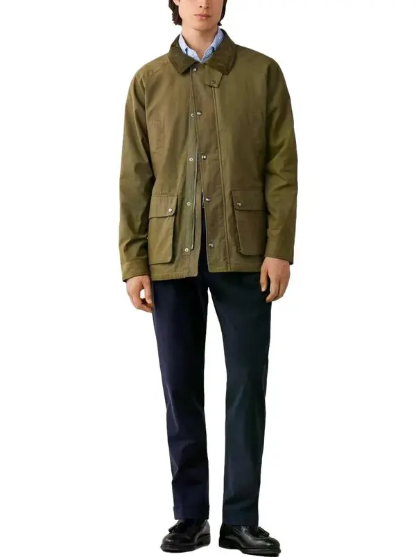 HACKETT  Corduroy-collar Jacket - Green