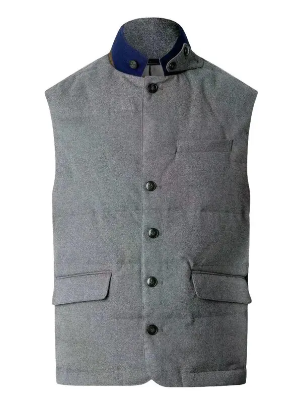 HACKETT  Stand-collar Gilet - Grey