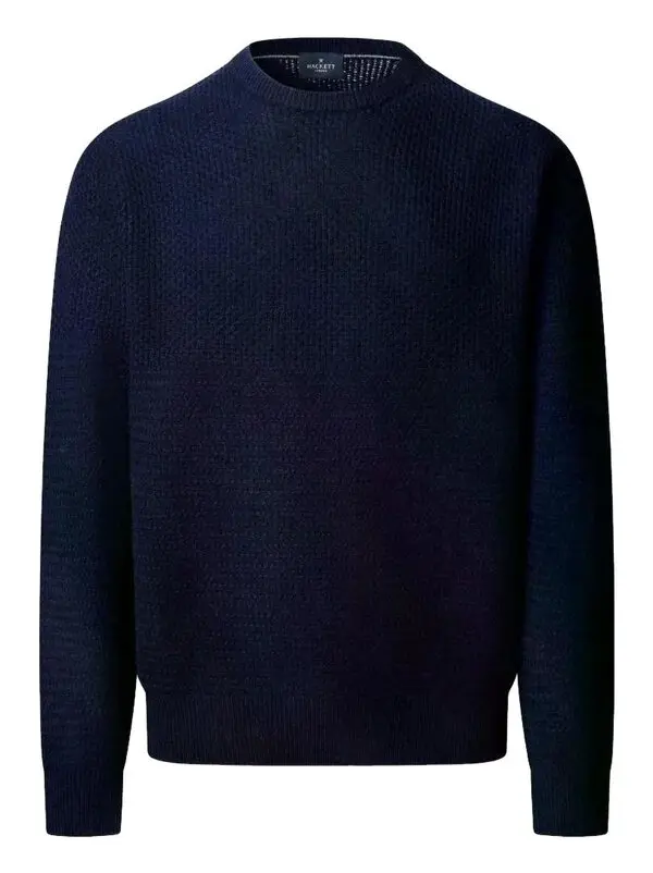 HACKETT  Duo Stitch Sweater - Blue
