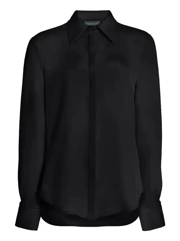 Brandon Maxwell Spence Silk Shirt - Black