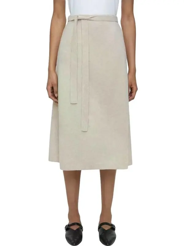 Closed Merino-wool Wrap Midii Skirt - Neutrals