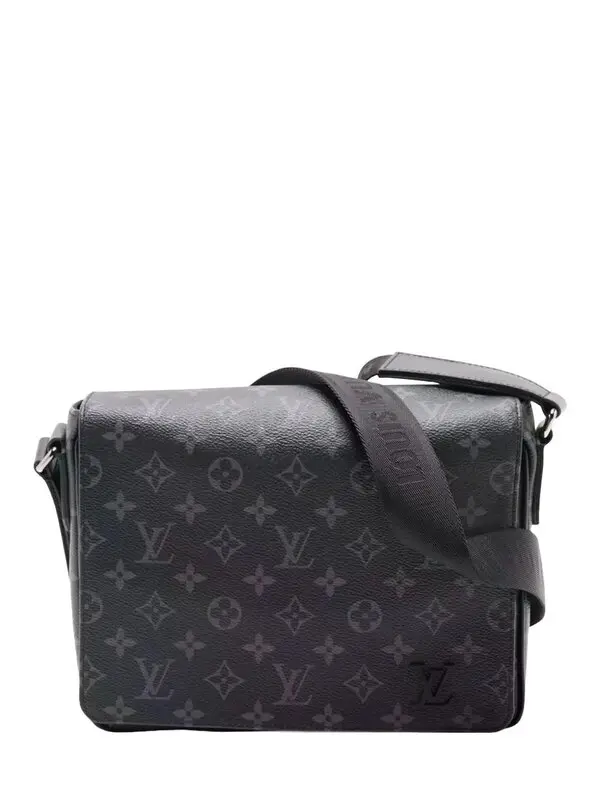 LOUIS VUITTON 2021-2026 Monogram Eclipse District Pm Crossbody Bag - Black