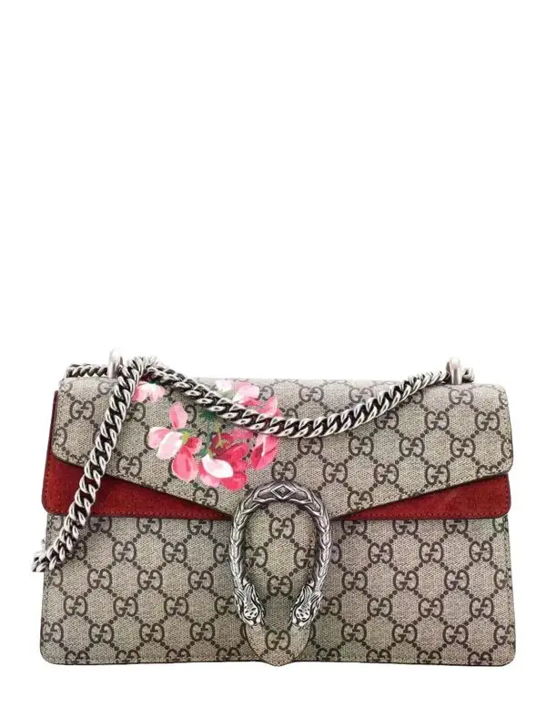 Gucci Dionysus Bag Blooms Print Gg Coated Canvas Small Shoulder Bag - Brown