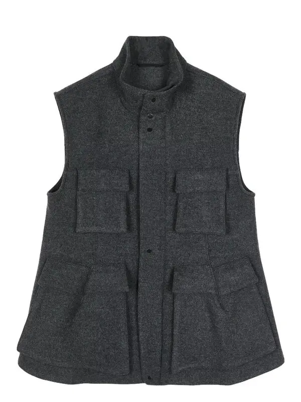 JNBY Multi-pocket Stand-collar Gilet - Grey