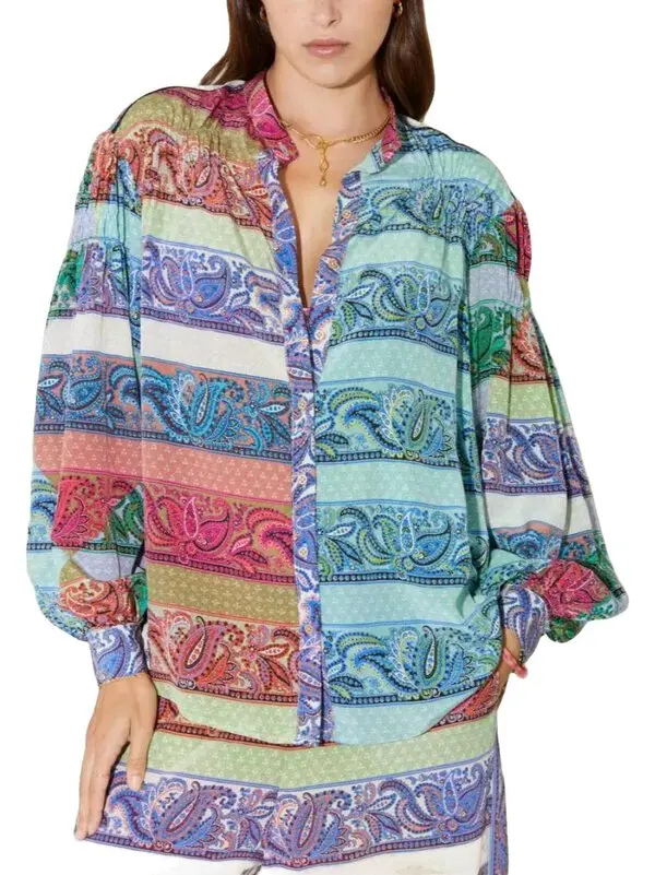 BOTEH Marseille Paisley-print Shirt - Blue