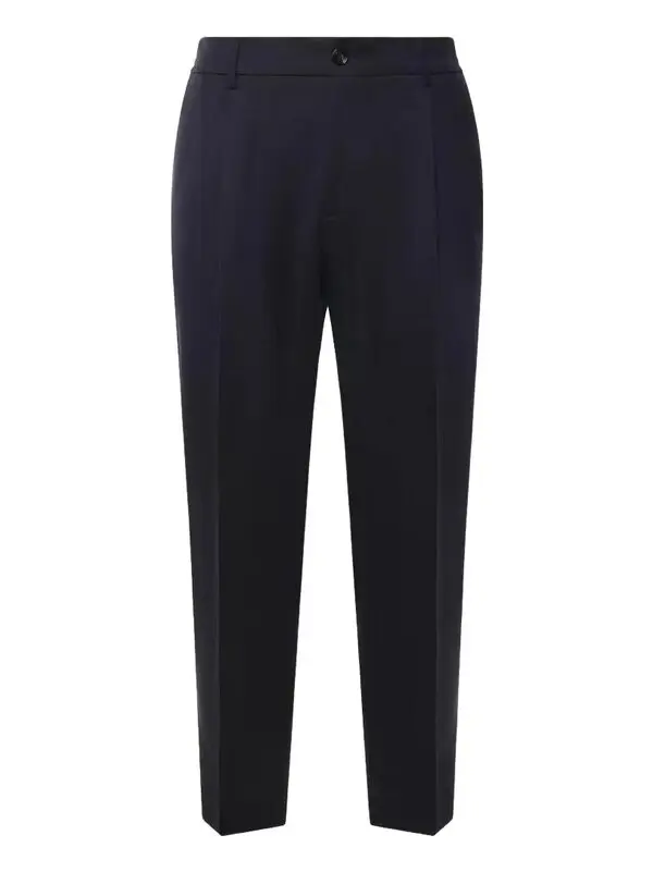 BE ABLE New Riccardo Pleated Tapered-leg Trousers - Blue