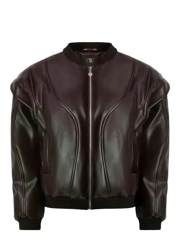 OW Valentina Sculpted Bomber Jacket - Brown