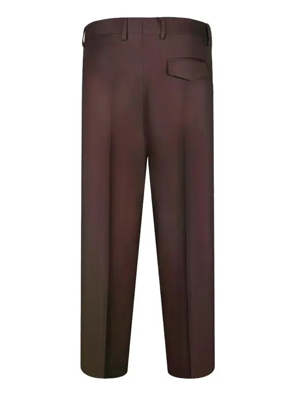 COSTUMEIN Pleated-detail Pressed-crease Trousers - Brown