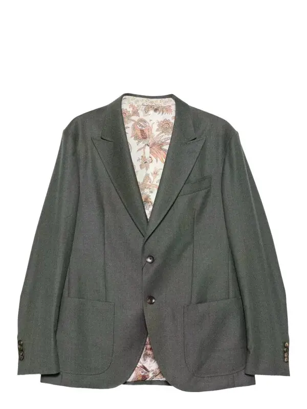 Etro Peak-lapel Single-breasted Suit - Grey