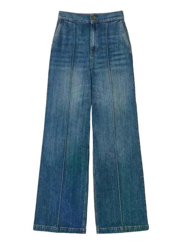 TWINSET Seam-detail Wide-leg Jeans - Blue