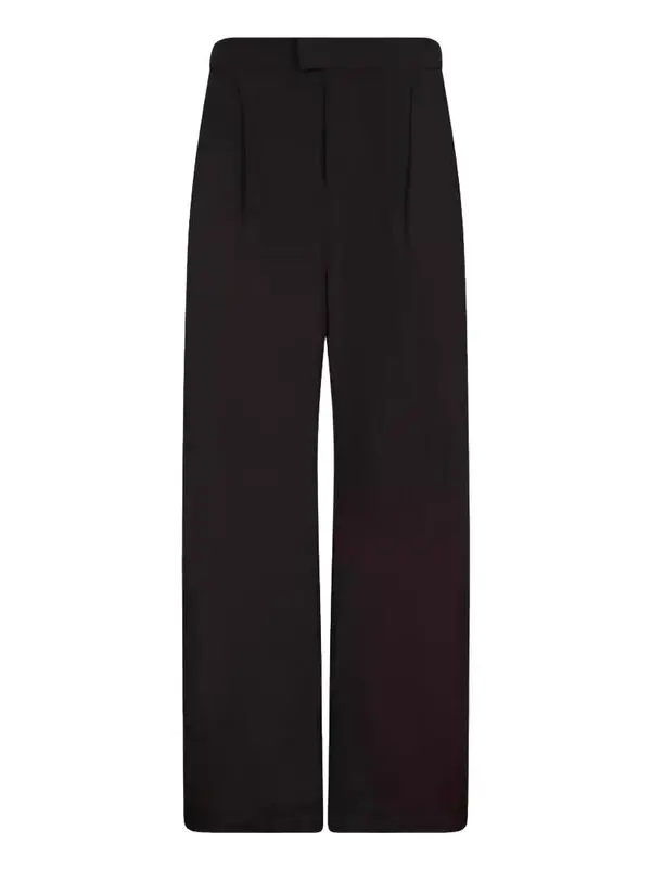 DANAME Gianna Logo-plaque Wide-leg Trousers - Black