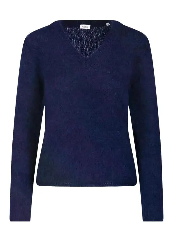 Aspesi V-neck Jumper - Blue