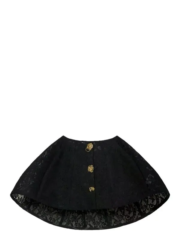Blumarine Floral-lace Mini Skirt - Black