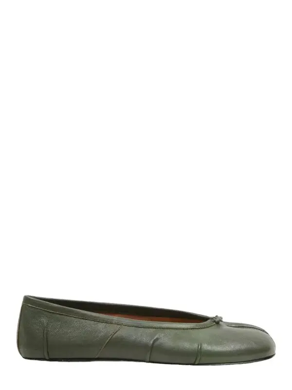 MAISON MARGIELA Tabi Leather Ballet Flats - Green