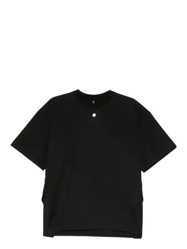 ADER ERROR Logo-patch Pleated T-shirt - Black