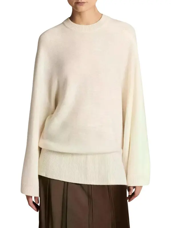 Vince Ribbed-knit Crew-neck Sweater - Neutrals
