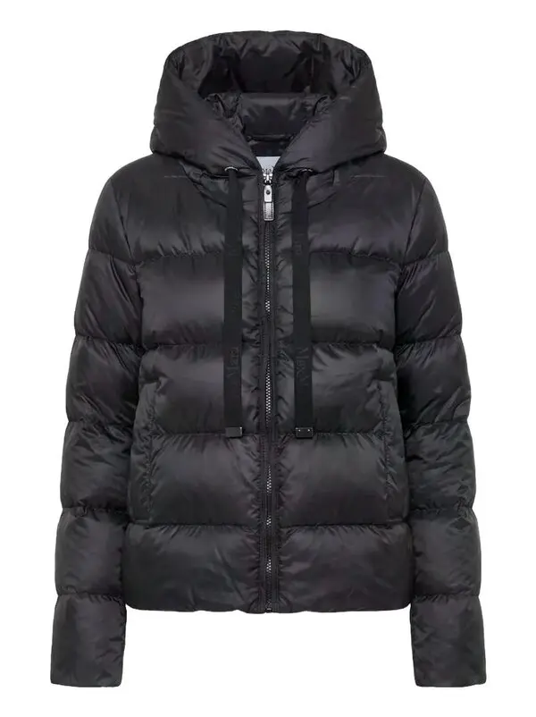 Max Mara Hooded Quilted Jacket - Black