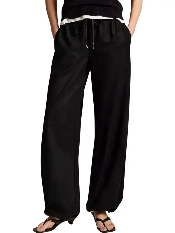 Vince Drawstring-waist Trousers - Black