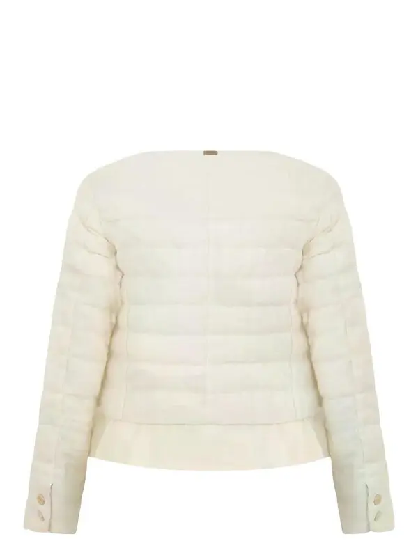 Herno Quilted Ruffled Jacket - Neutrals