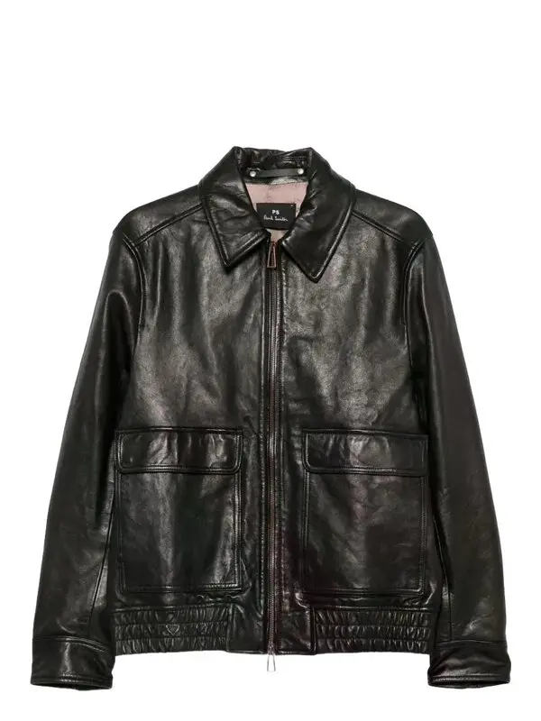 Paul Smith Leather Jacket - Black