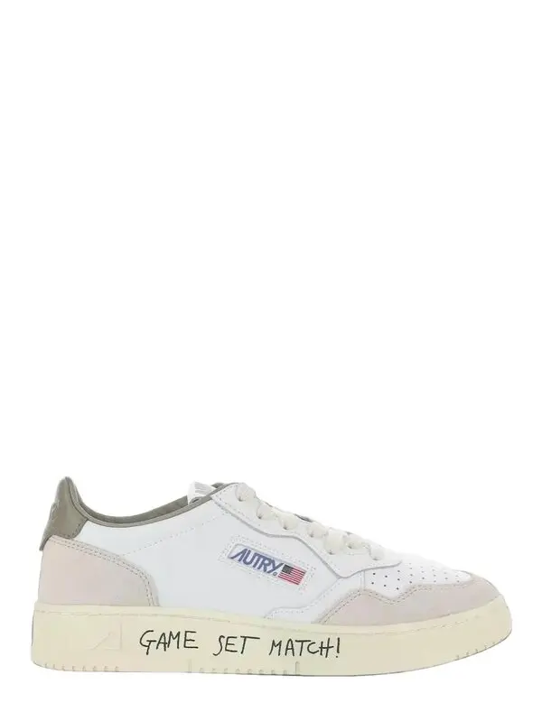 AUTRY Medalist Suede-panel Sneakers - White