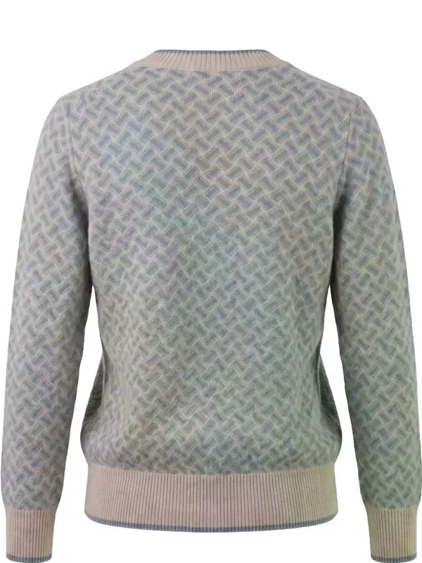 DRUMOHR Razor Blade Geometric-pattern V-neck Sweater - Neutrals