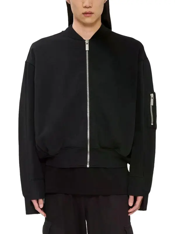 44 LABEL GROUP Graphic-print Zip-up Bomber Jacket - Black