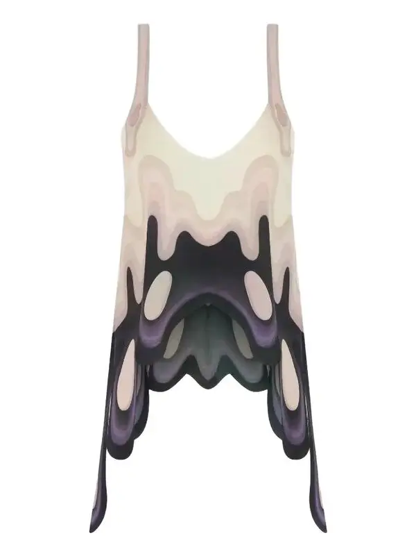 YUKIO Pantera Wave Printed Top - Neutrals