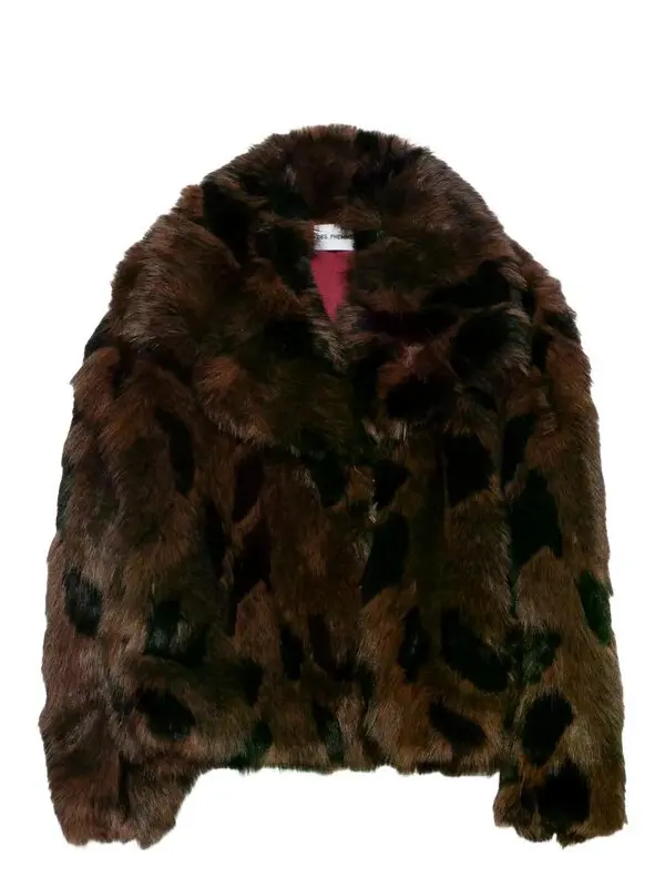 DES_PHEMMES Faux-fur Jacket - Brown