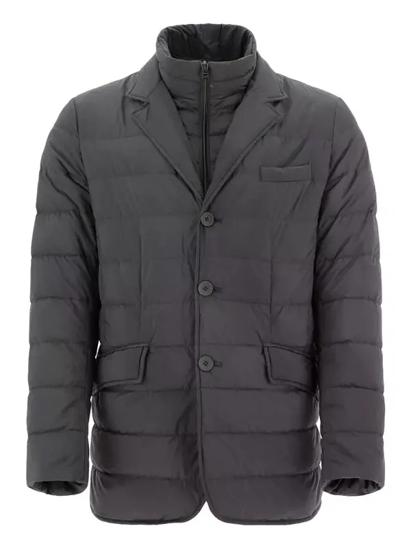 Herno Quilted Three-button Padded Jacket - Grey