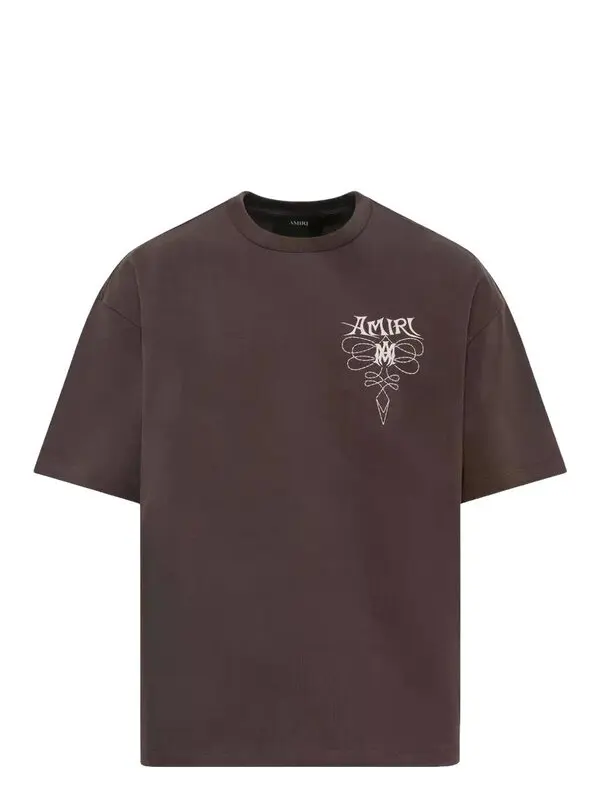 Amiri Lasso Oversized Tee - Brown