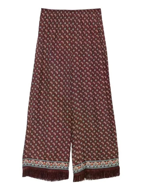 DÔEN Lavona Paisley-print Trousers - Brown