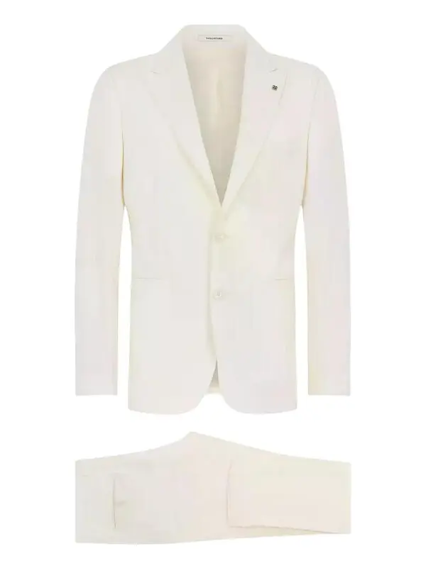 Tagliatore Single-breasted Wool Jacket - White