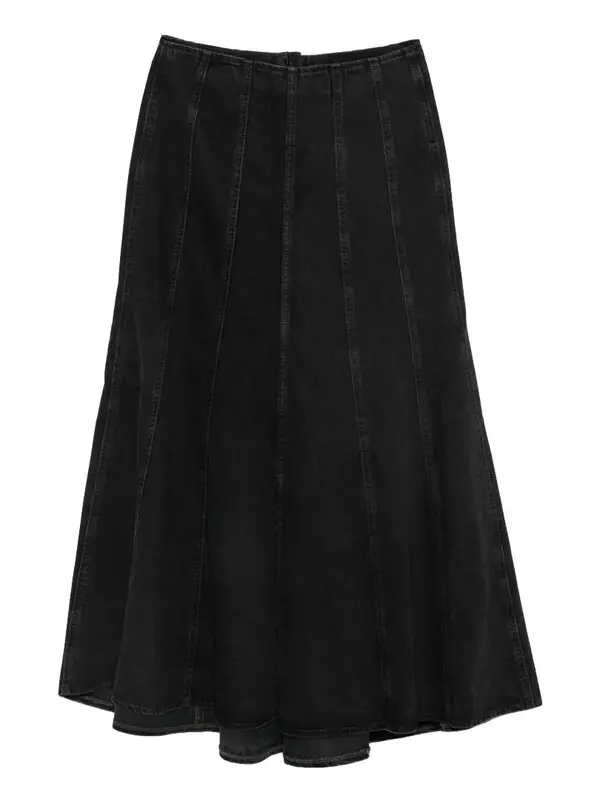 LEVI'S Panelled Denim Maxi Skirt - Black