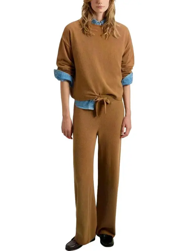 Woolrich Crew-neck Drop-shoulder Sweater - Brown