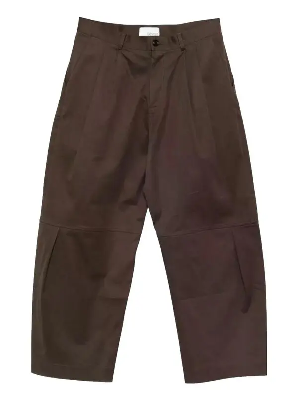 SAGE NATION Zushi Pleated Trousers - Brown
