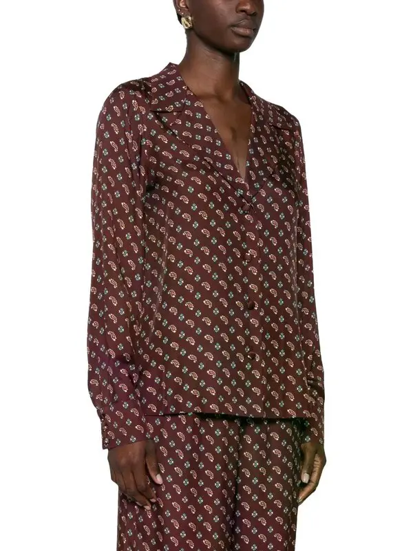 DÔEN Rania Paisley-print Shirt - Brown