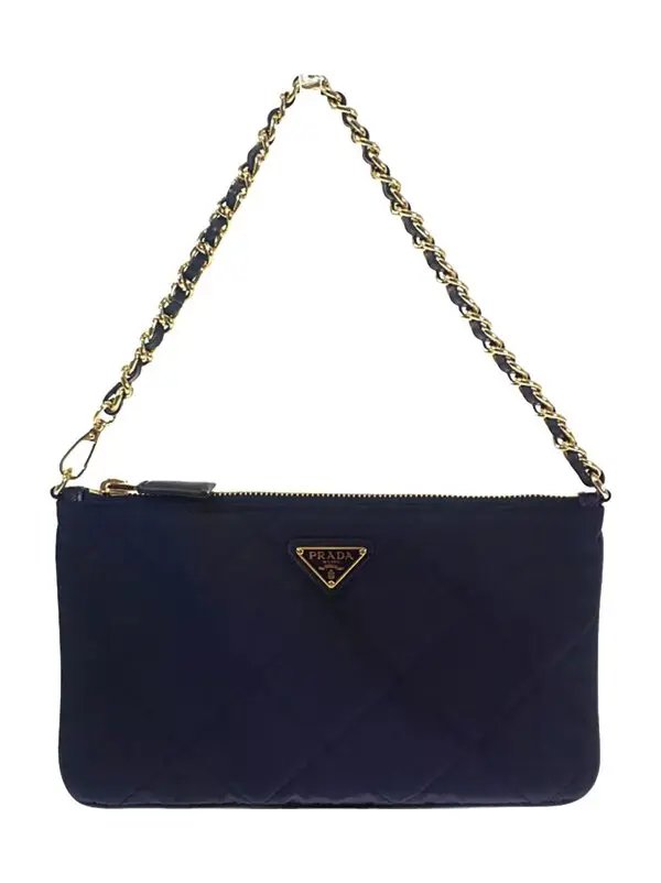 Prada 2013-2026 Impuntu Re Nylon Re Edition 1995 Chain Bag Handbag - Blue