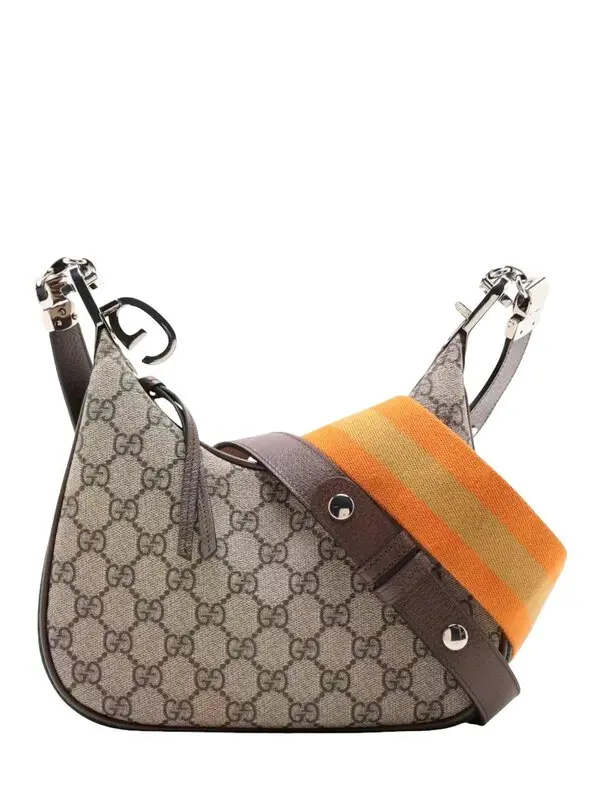 Gucci 2016-2026 Small Gg Supreme Web Attache Crossbody Bag - Neutrals