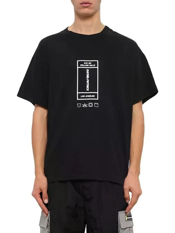 DANIEL PATRICK Rolling Hills Logo-print T-shirt - Black