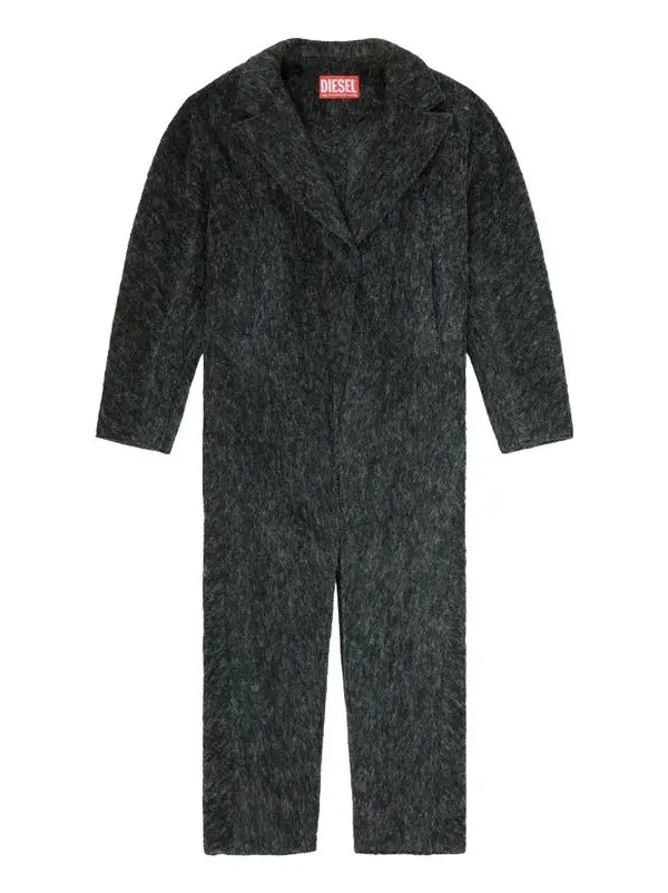 DIESEL® Long Coat In Wool And Alpaca Blend - Grey