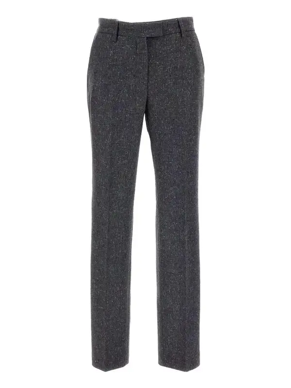 Alberto Biani Tweed Straight-leg Trousers - Grey