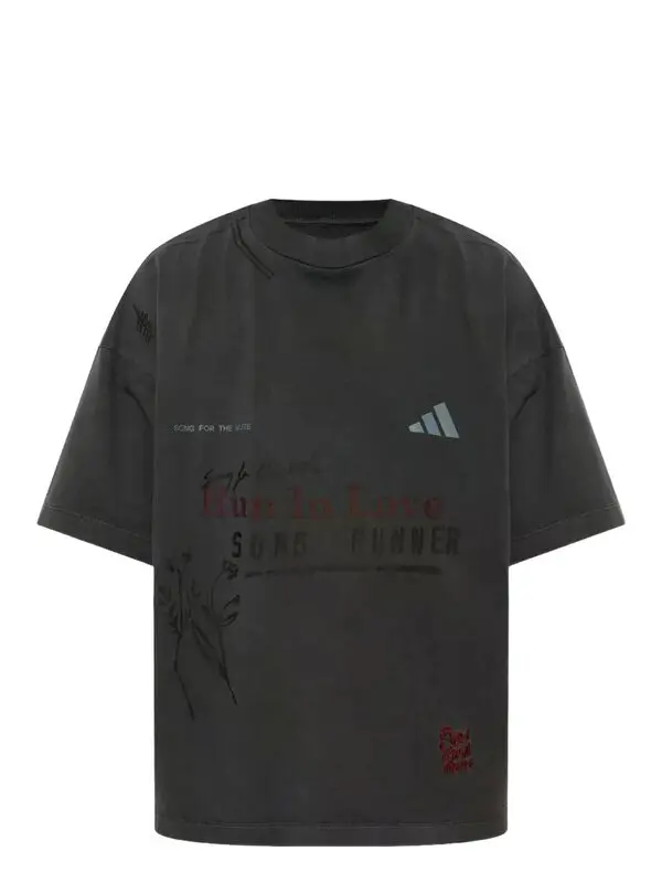 Adidas X Song For The Mute Logo-print Cotton T-shirt - Grey