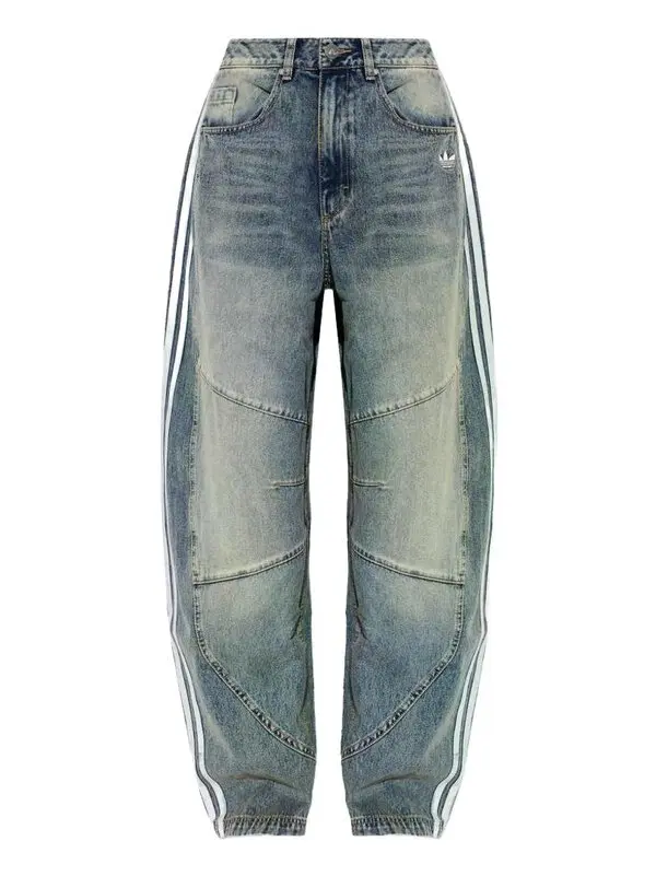 Adidas 3-stripes Tapered Jeans - Blue