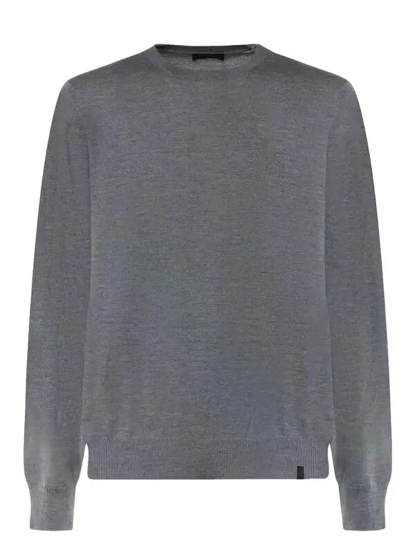 FAY Crew-neck Wool Sweater - Grey