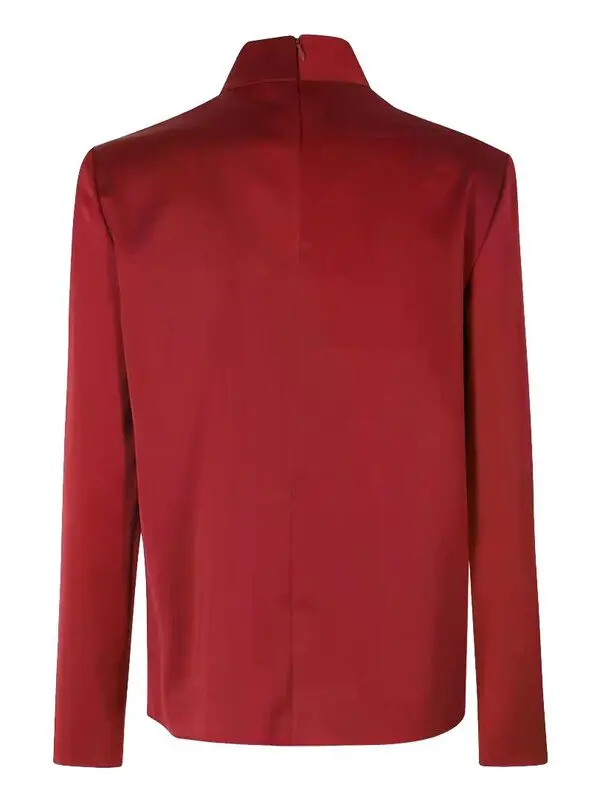 Emporio Armani Bow-detail High-neck Blouse - Red