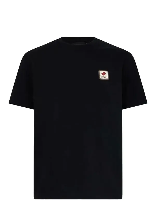 Dsquared2 Logo-patch Cotton T-shirt - Black