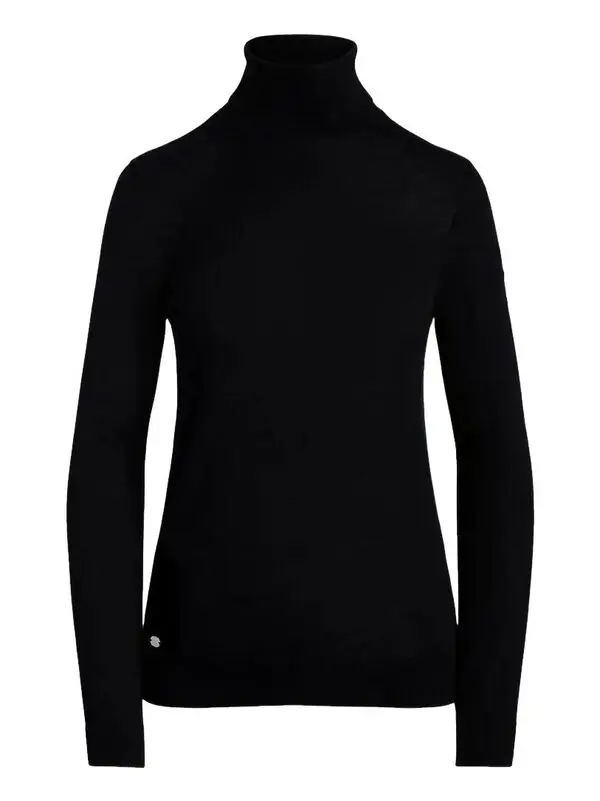Ralph Lauren Logo-plaque Turtleneck Sweater - Black